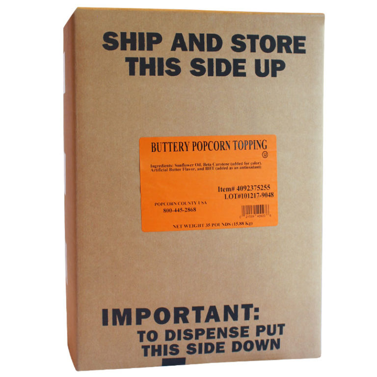 Buttery Popcorn Topping Bag-in-Box (35 lb.) - Popcorn County